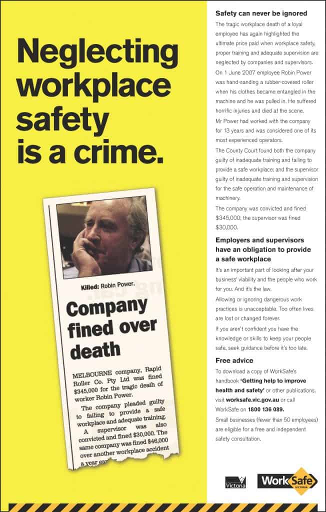 OHS crime alert – SafetyAtWorkBlog