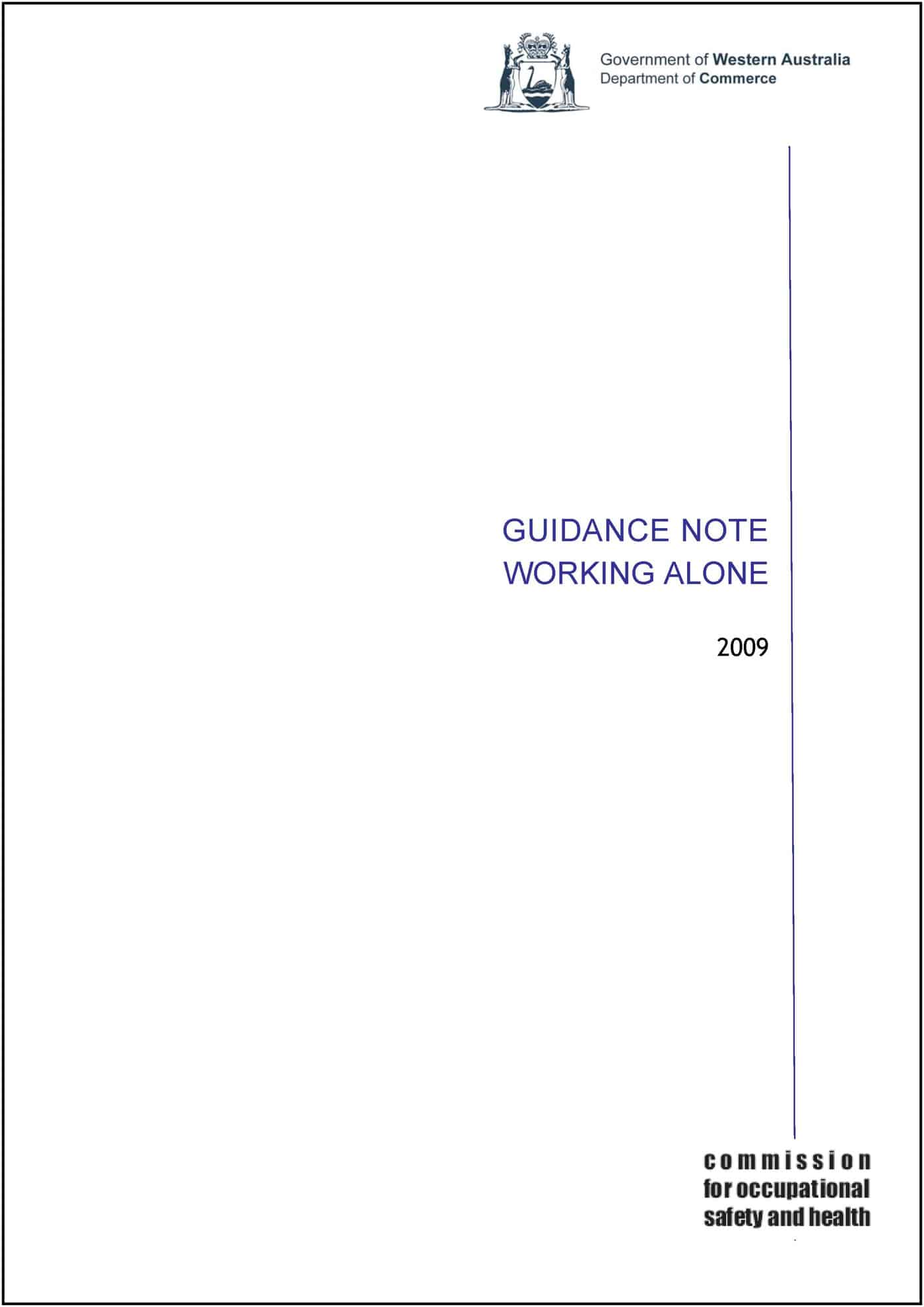 Latest guidance on working alone – SafetyAtWorkBlog