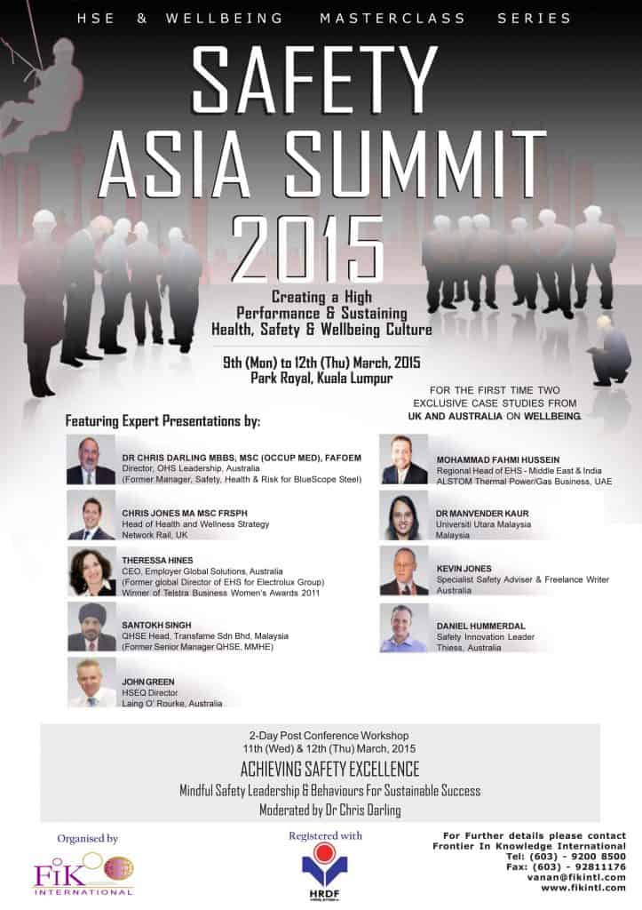 Safety Asia Summit 2015 – SafetyAtWorkBlog