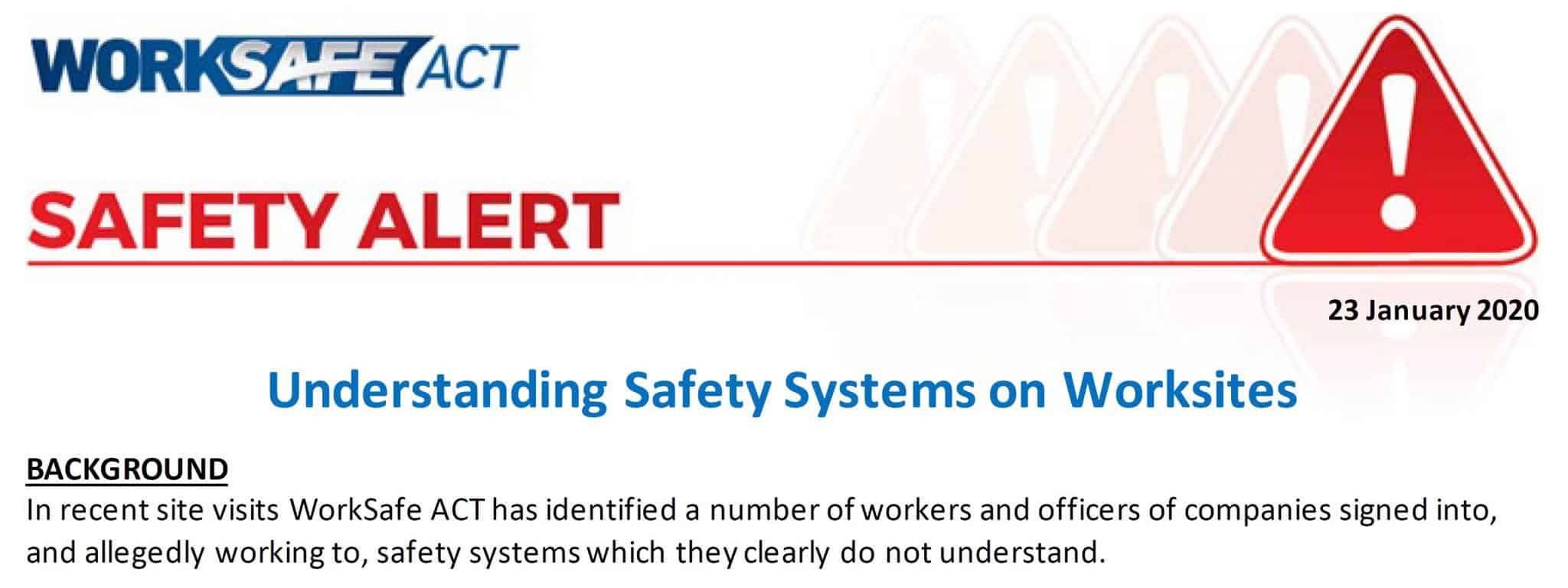 WorkSafe ACT shows its frustration in its latest Safety Alert ...
