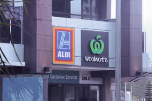 Aldi and woolworths Business sign Australia – SafetyAtWorkBlog